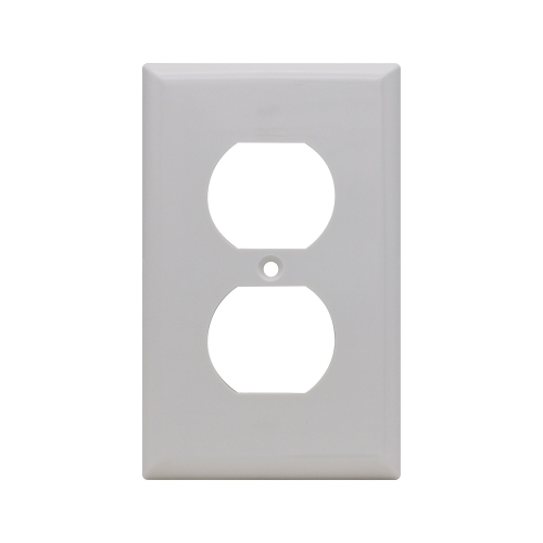 Tollea 1-Gang Duplex Receptacle Wall Plate, Standard Size, White ...