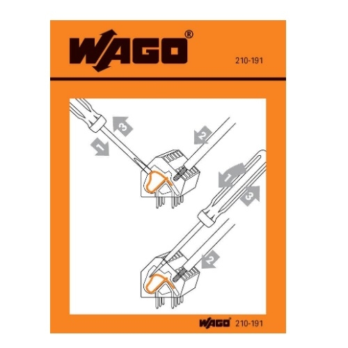 Wago Operating Instruction Stickers, PCB Terminal Blocks, 736 - 738 ...