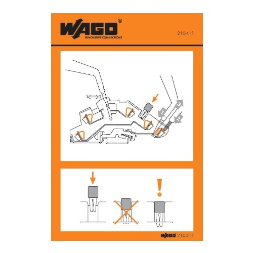 Wago Operating Instruction Stickers, Disconnect, 776 Series (Wago 210 ...