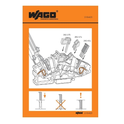 Wago Operating Instruction Stickers for 282-821 Terminal Block (Wago ...