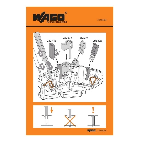 Wago Operating Instruction Stickers for 282-811 Terminal Block (Wago ...