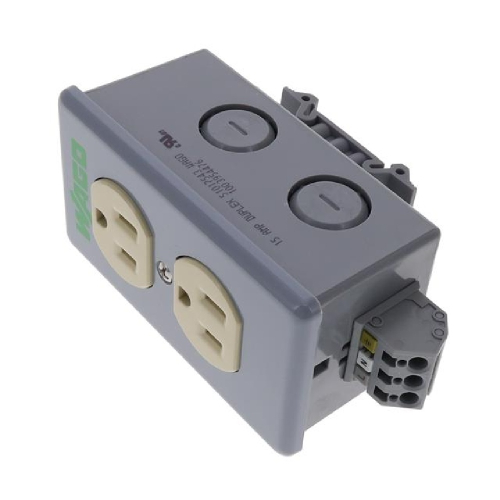Wago Duplex Receptacle, 120V, 15 Amp (Wago 8002-025/K050-0613/000-2100 ...