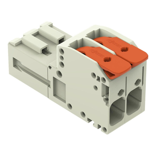 Wago 1.94-in Male Connecter, Cage Clamp, 1 Connector, 2 Pole, Light ...