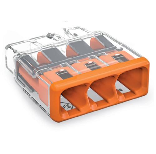 Wago 0.73-in Push Wire Connector, 3 Conductor, 450V, 32 Amp, OR, 250 ...